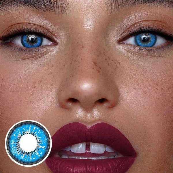 Love Word Blue Crazy Color Contact Lenses【PRESCRIPTION】 – contactlenscolor
